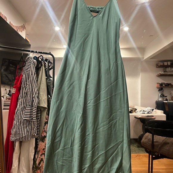 Zara | Dresses | Zara Teal Backless Maxi Dress | Poshmark
